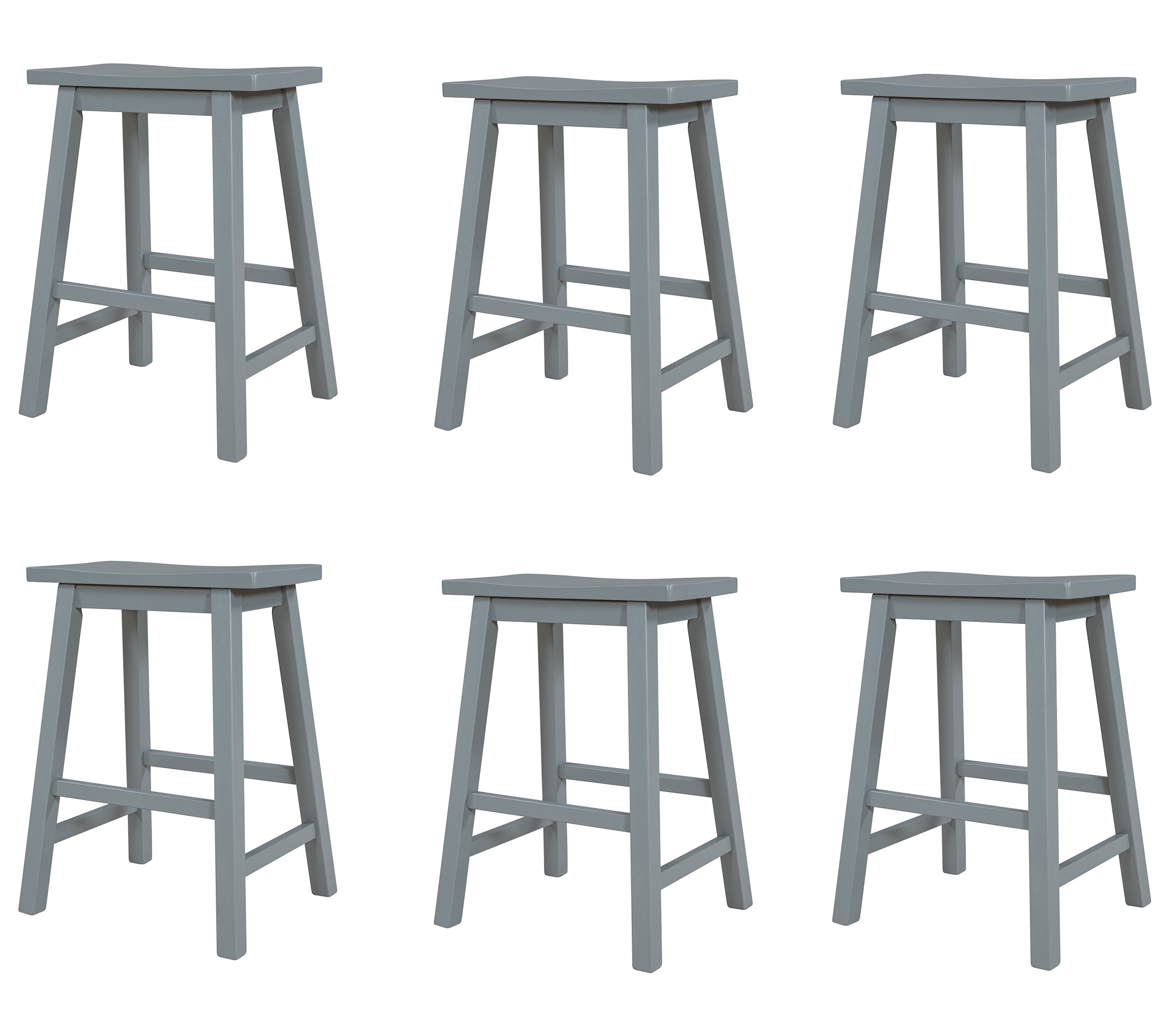 Farmhouse Rustic Counter Bar Stools with Footrest, Counter Height Bar ...