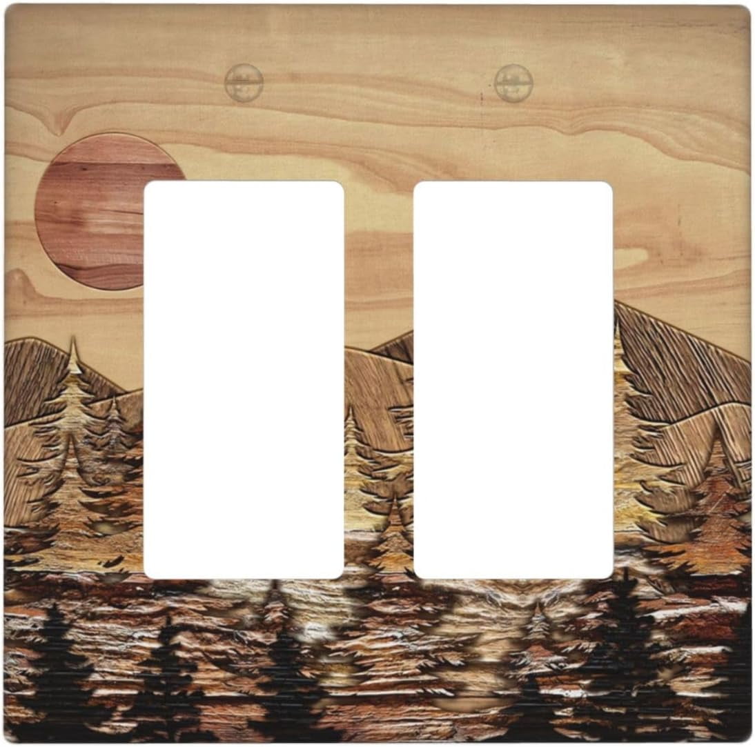 Farmhouse Rustic Pine Tree Forest Light Switch Plates Cover 1 Gang ...