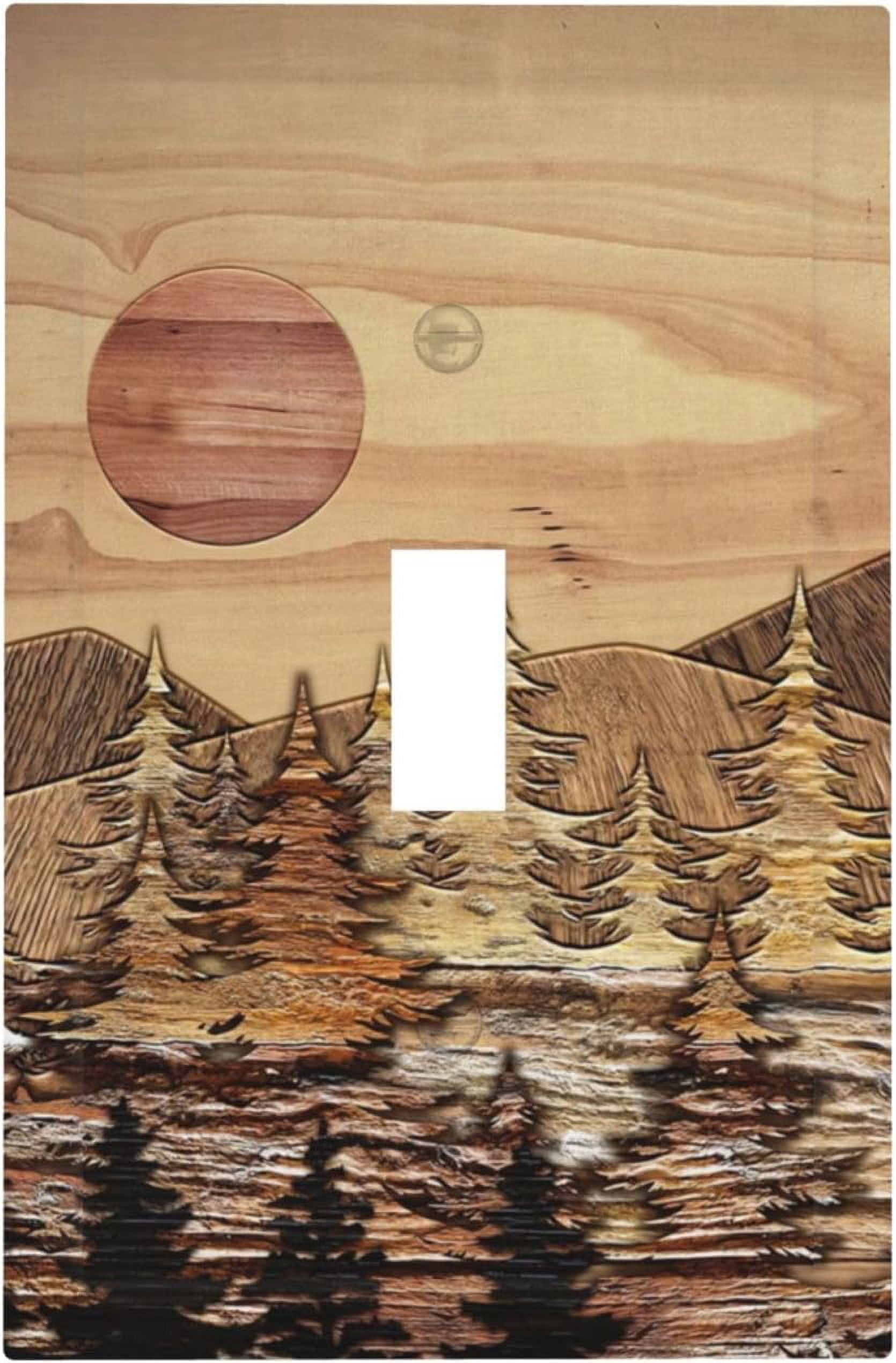 Farmhouse Rustic Pine Tree Forest Light Switch Plates Cover 1 Gang ...