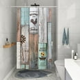 Farmhouse Rustic Small Shower Stall Curtain Size 36" x 72", Country ...