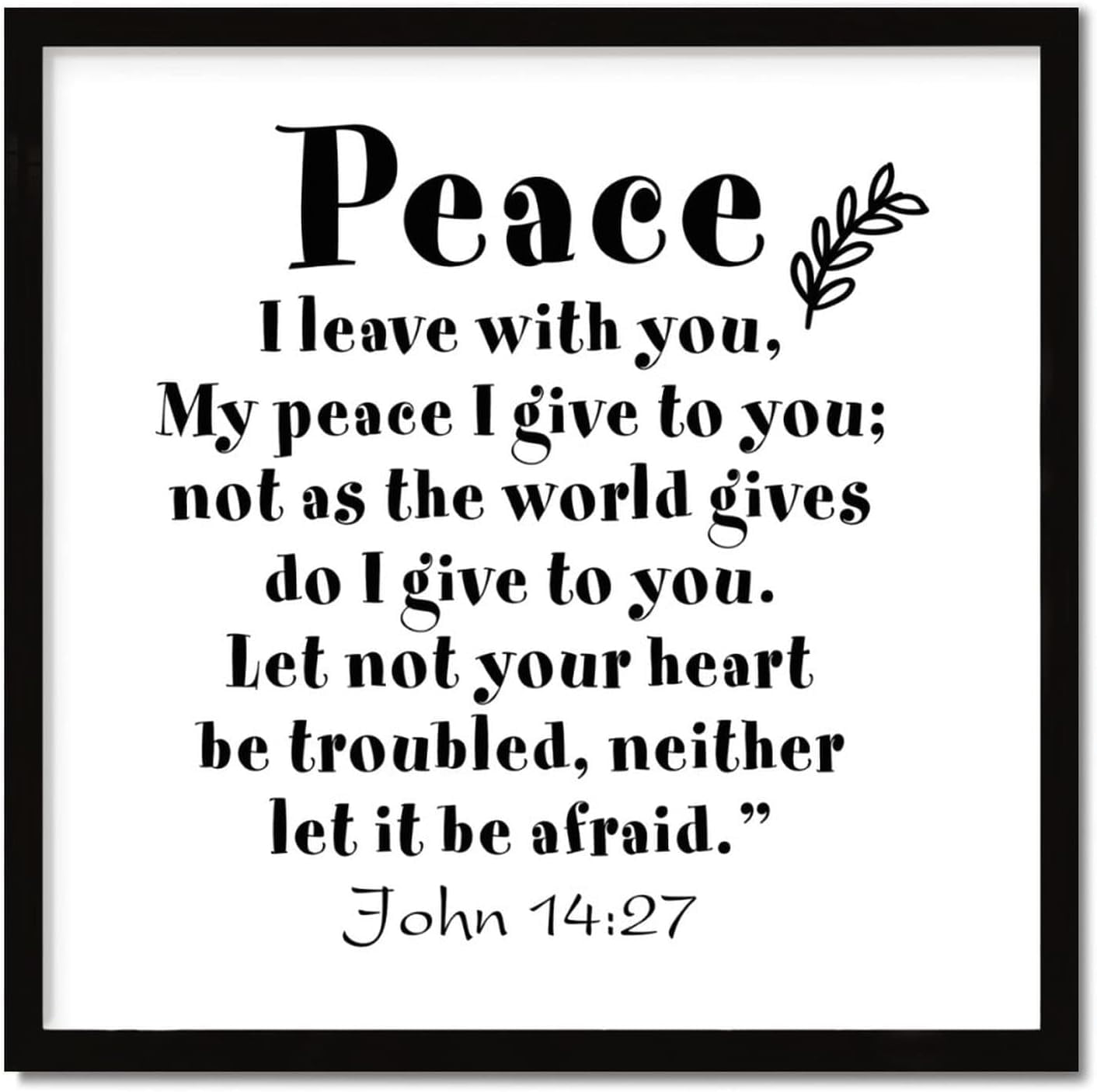 Farmhouse Rustic Wood Sign With Inspirational Saying Peace I Leave With ...