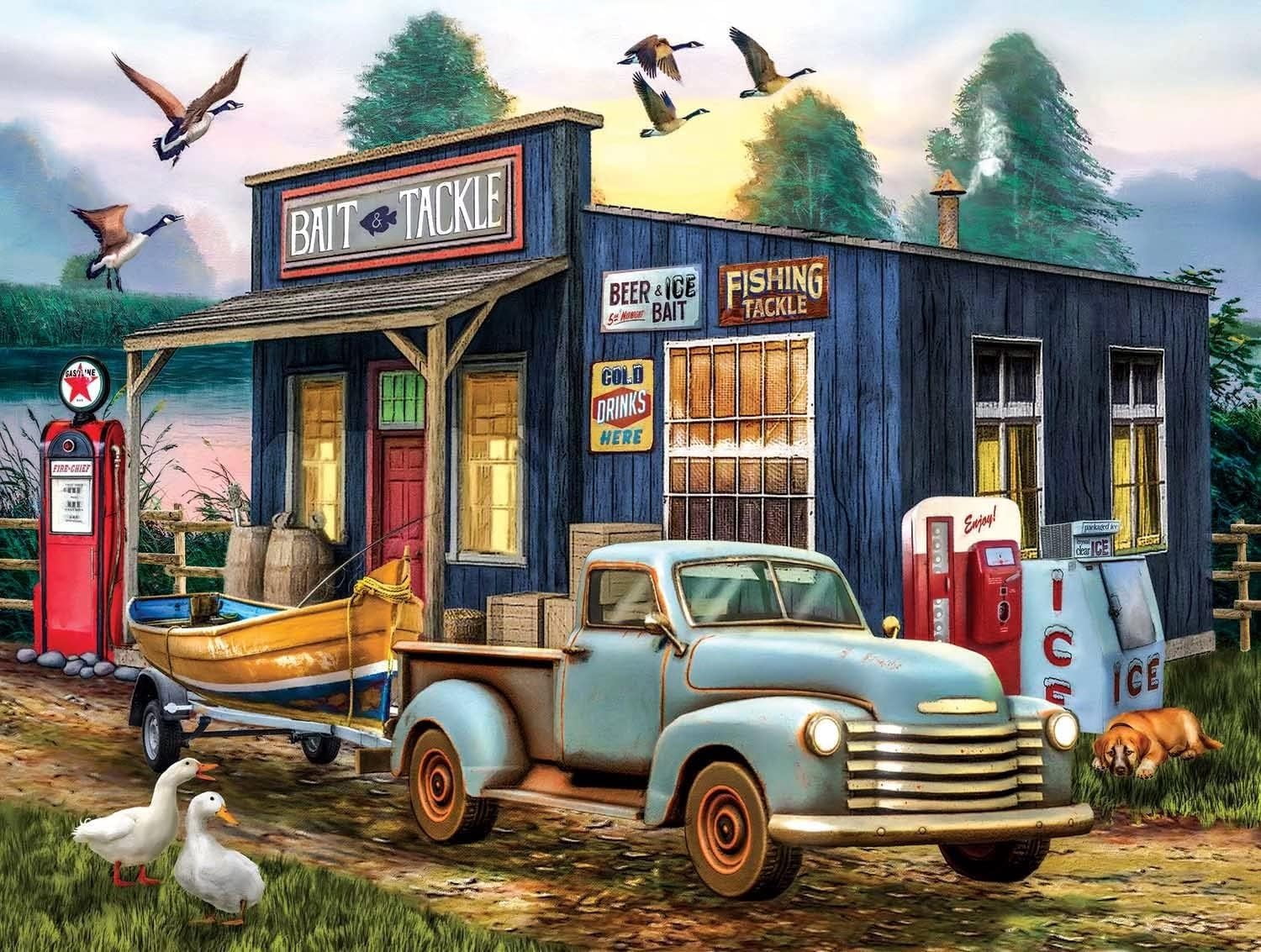 Farmhouse Scene Puzzles,300 Pieces of Adult and Children Landscape ...