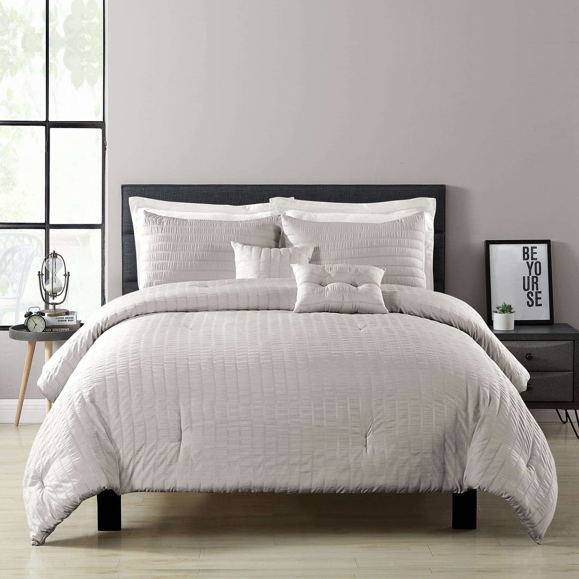 Farmhouse Seersucker Comforter 5Pc Set - Walmart.com