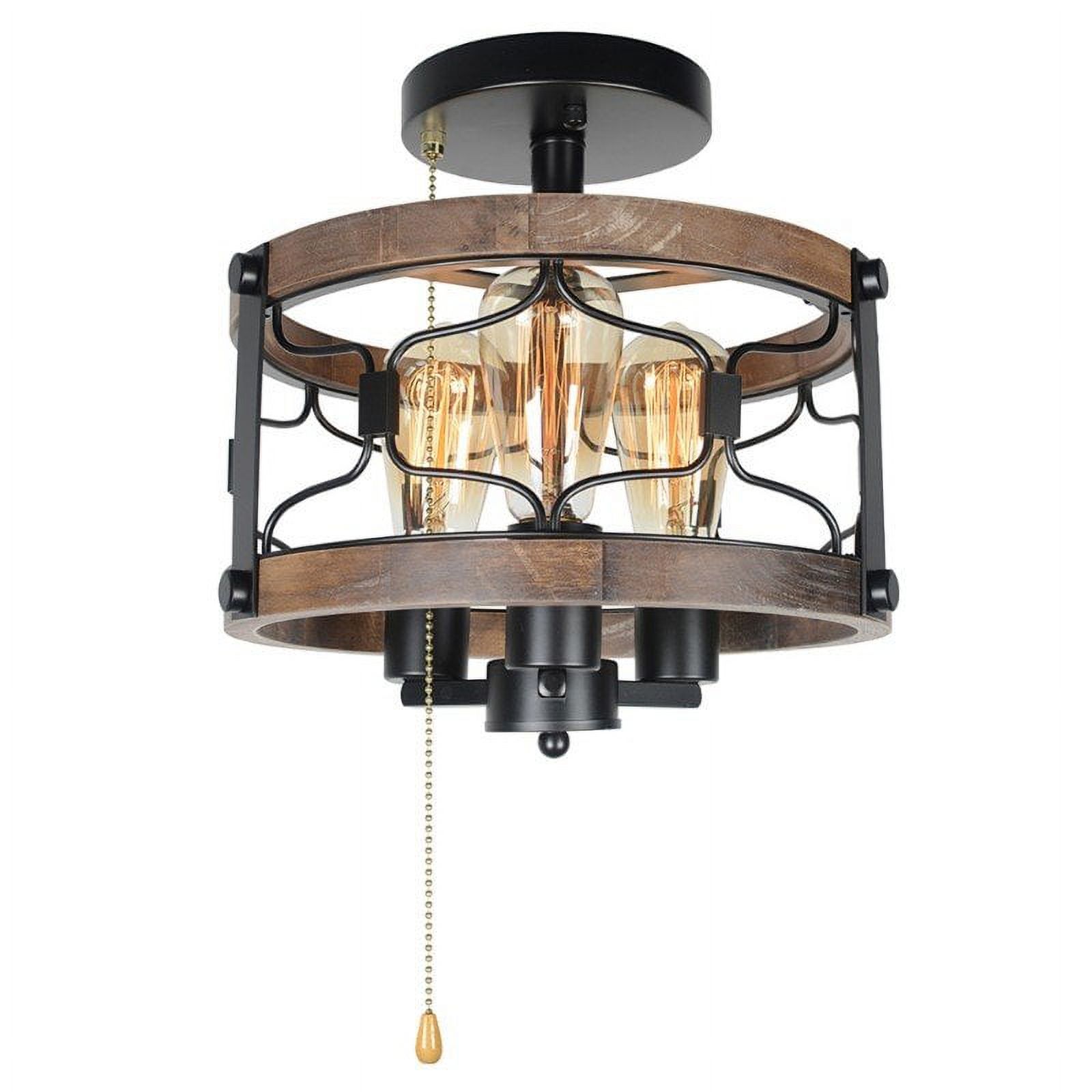 Led Ceiling Round Flush Mount Easy Light With Pull Chain | Shelly Lighting