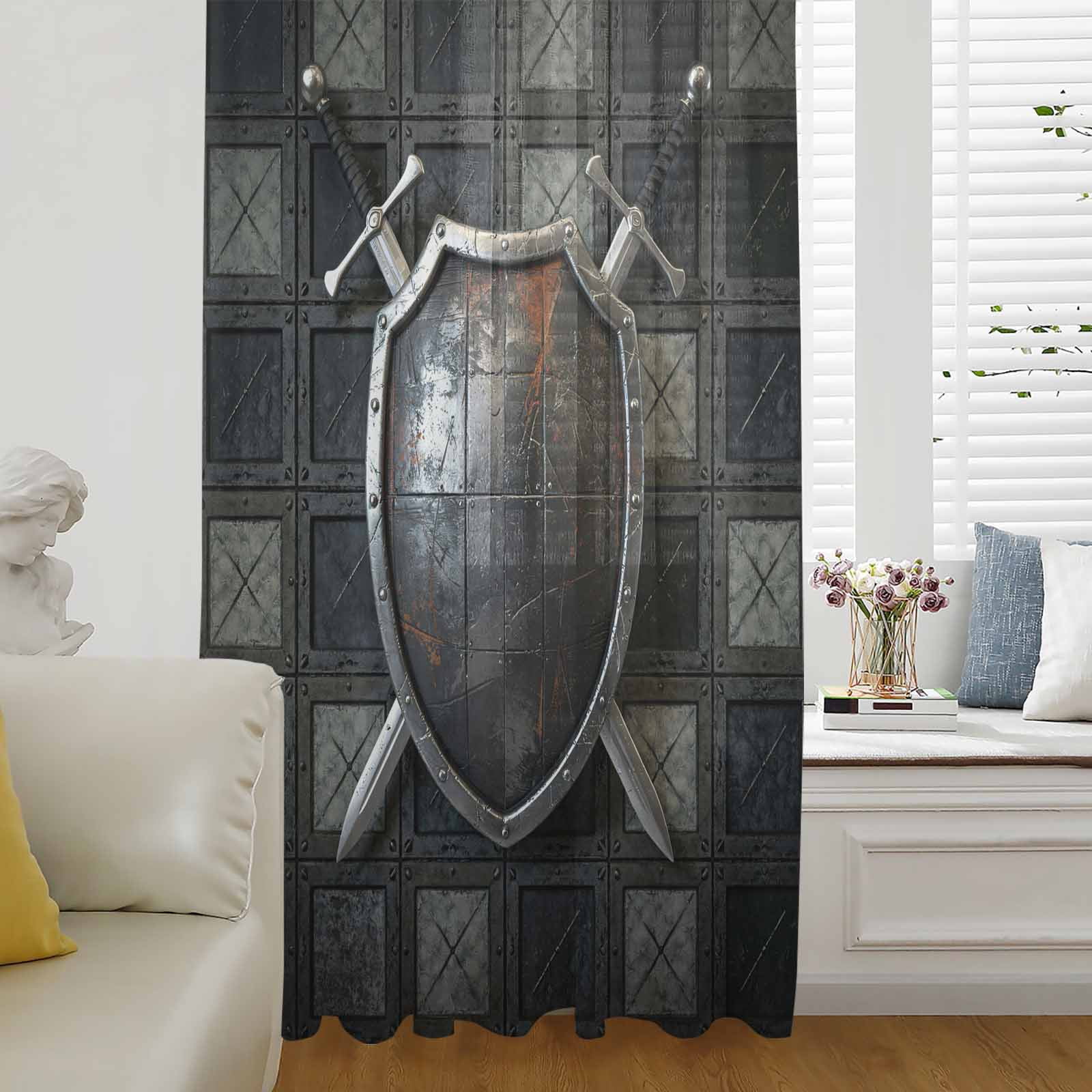 Farmhouse Shields Semi Sheer Curtains Drapes for Living Room, Bedroom ...