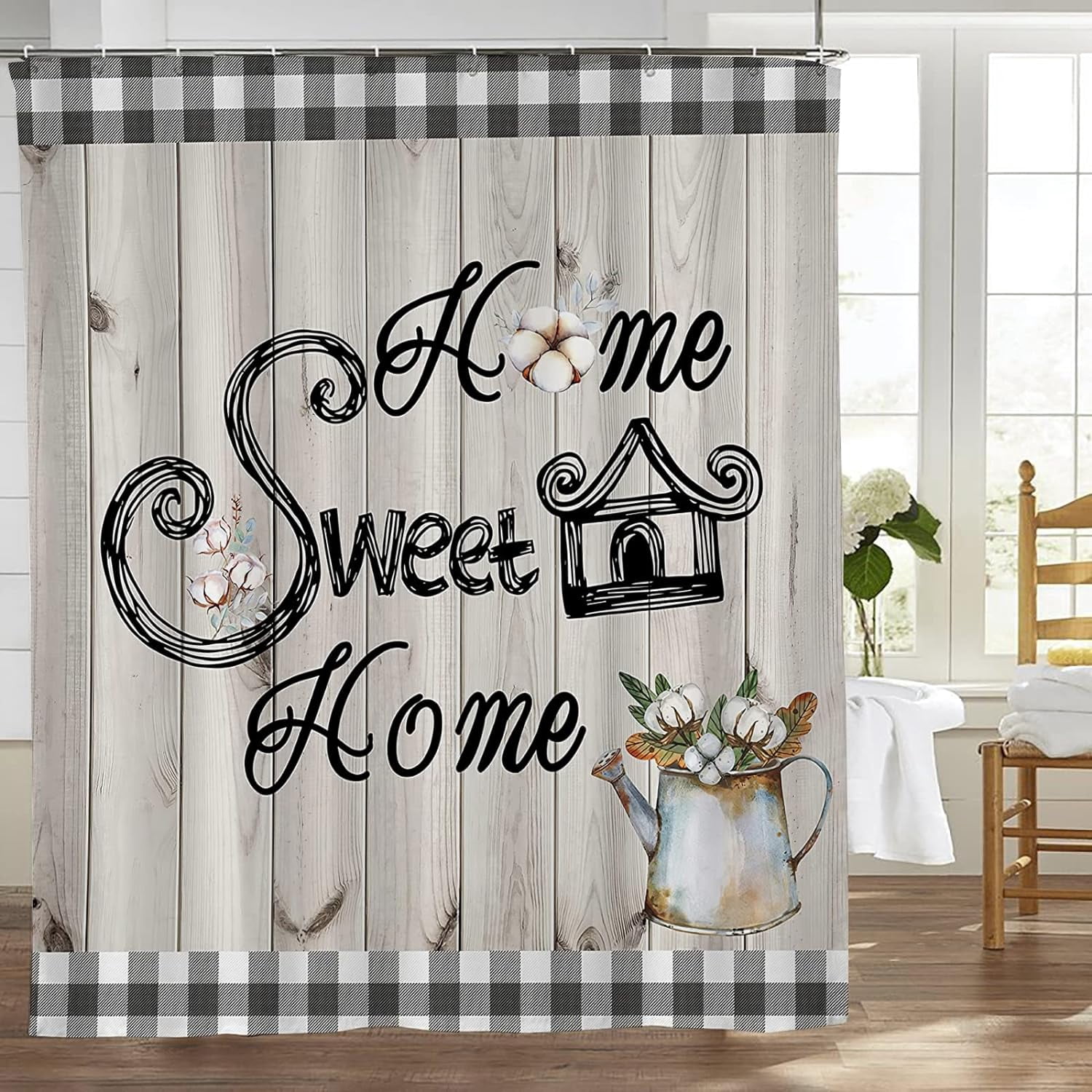 Farmhouse Shower Curtain Rustic Shower Curtains for Bathroom Country ...