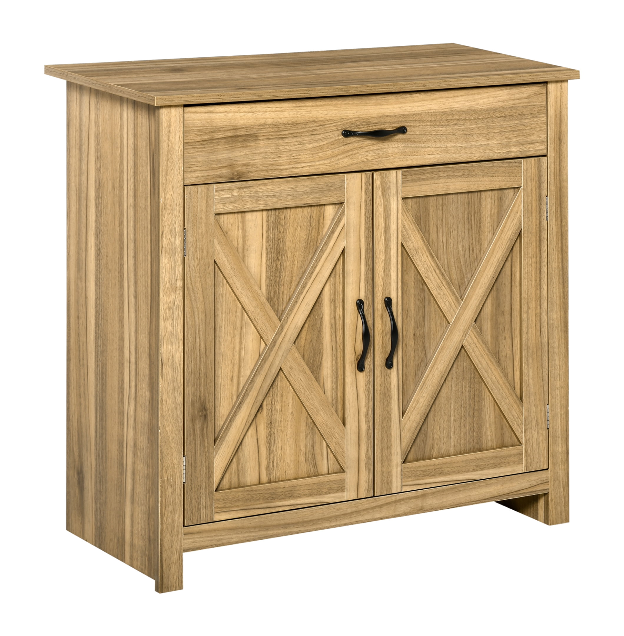 Farmhouse Sideboard Buffet Cabinet, Barn Door Coffee Bar Cabinet with ...