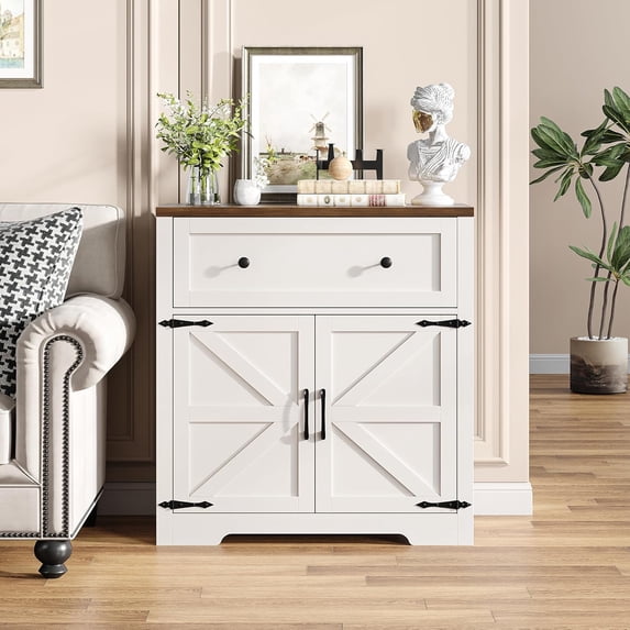 Farmhouse Sideboard Buffet Cabinet with Storage, Small Kitchen Storage ...