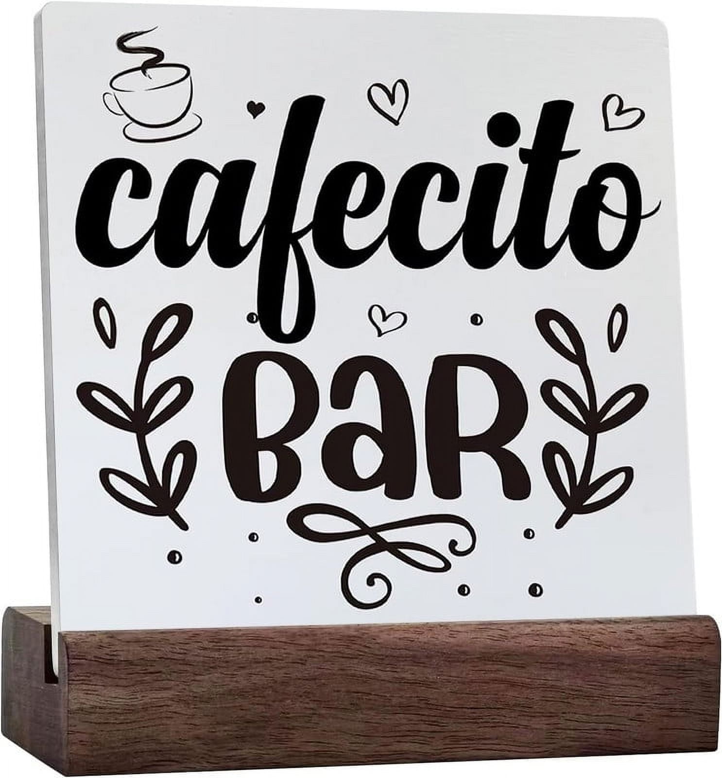 Farmhouse Spanish Coffee Bar Ceramic Table Sign Rustic Cafecito Bar ...