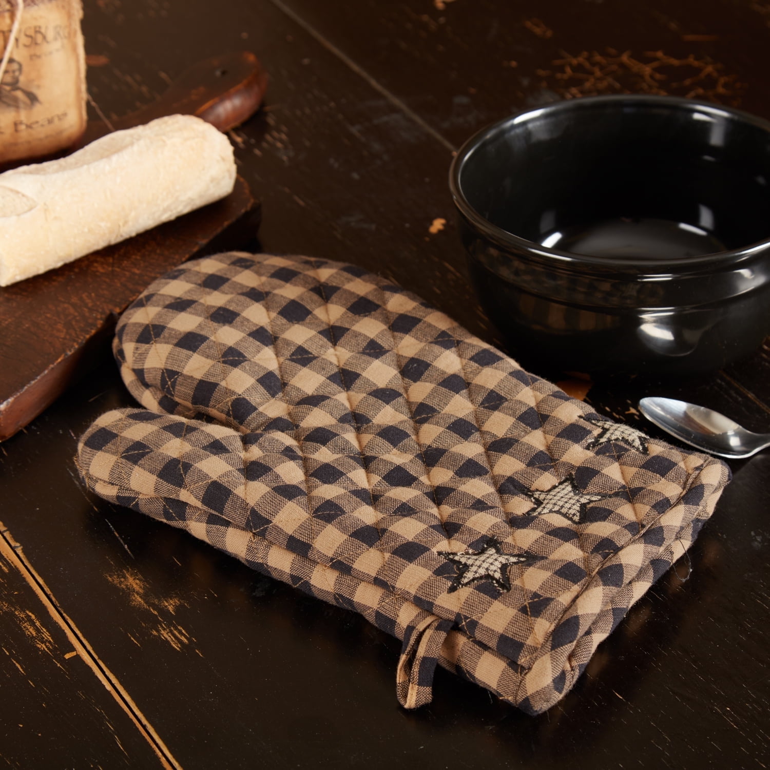 VHC Brands Farmhouse Star Cotton Primitive Tabletop Kitchen Fabric Loop ...