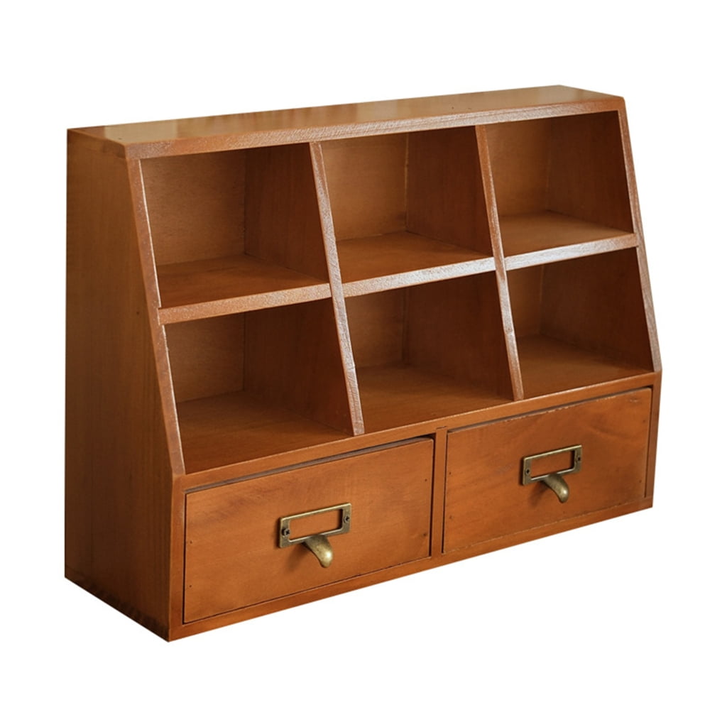 Farmhouse Storage Box Hide Drawers Portable Desk Organizers - Walmart.com
