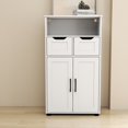 Farmhouse Storage Cabinet Versatile Double-Door Storage Cabinet With ...