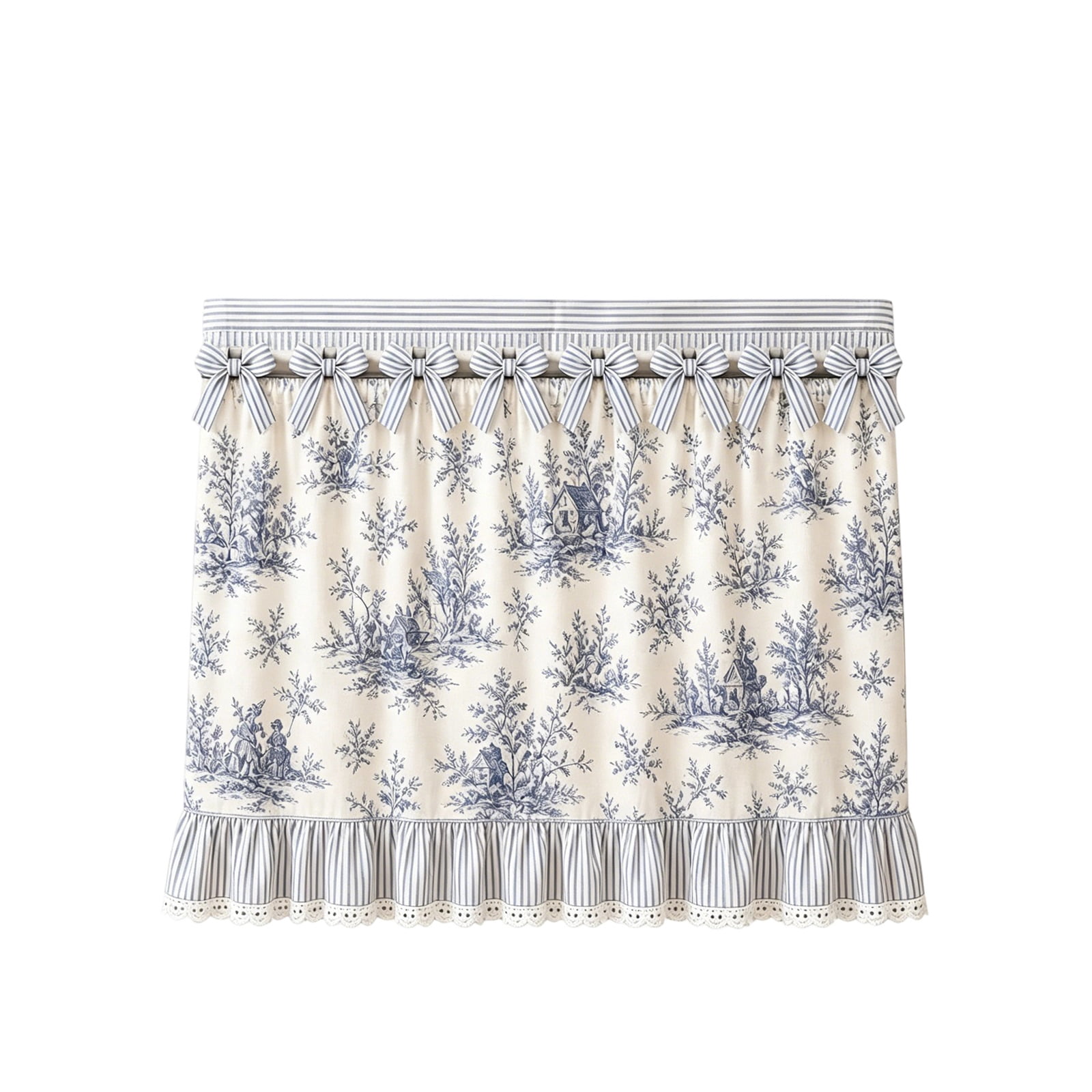 Farmhouse Stove Skirt Oven Curtain for Kitchen Decor, Cotton Blend with ...