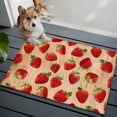 Farmhouse Strawberry Small Area Rugs 2x3 Red Berry Rustic Country Brown ...