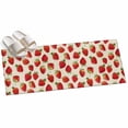 Farmhouse Strawberry Washable Area Rug 2 x 6 ft Red Berry Rustic ...