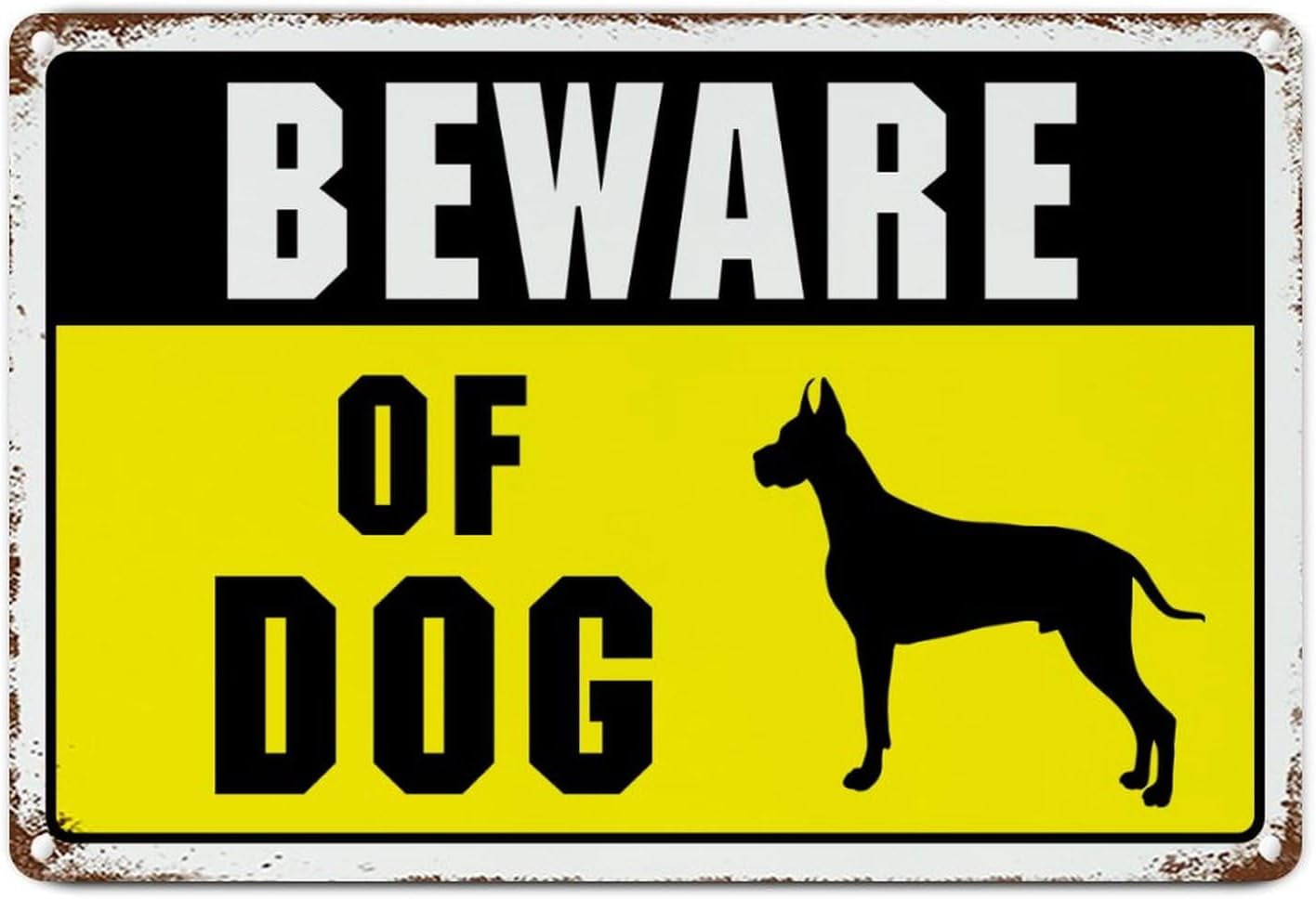 Farmhouse Street Warning Metal Tin Signs 8x12 Inch Beware of Dog ...