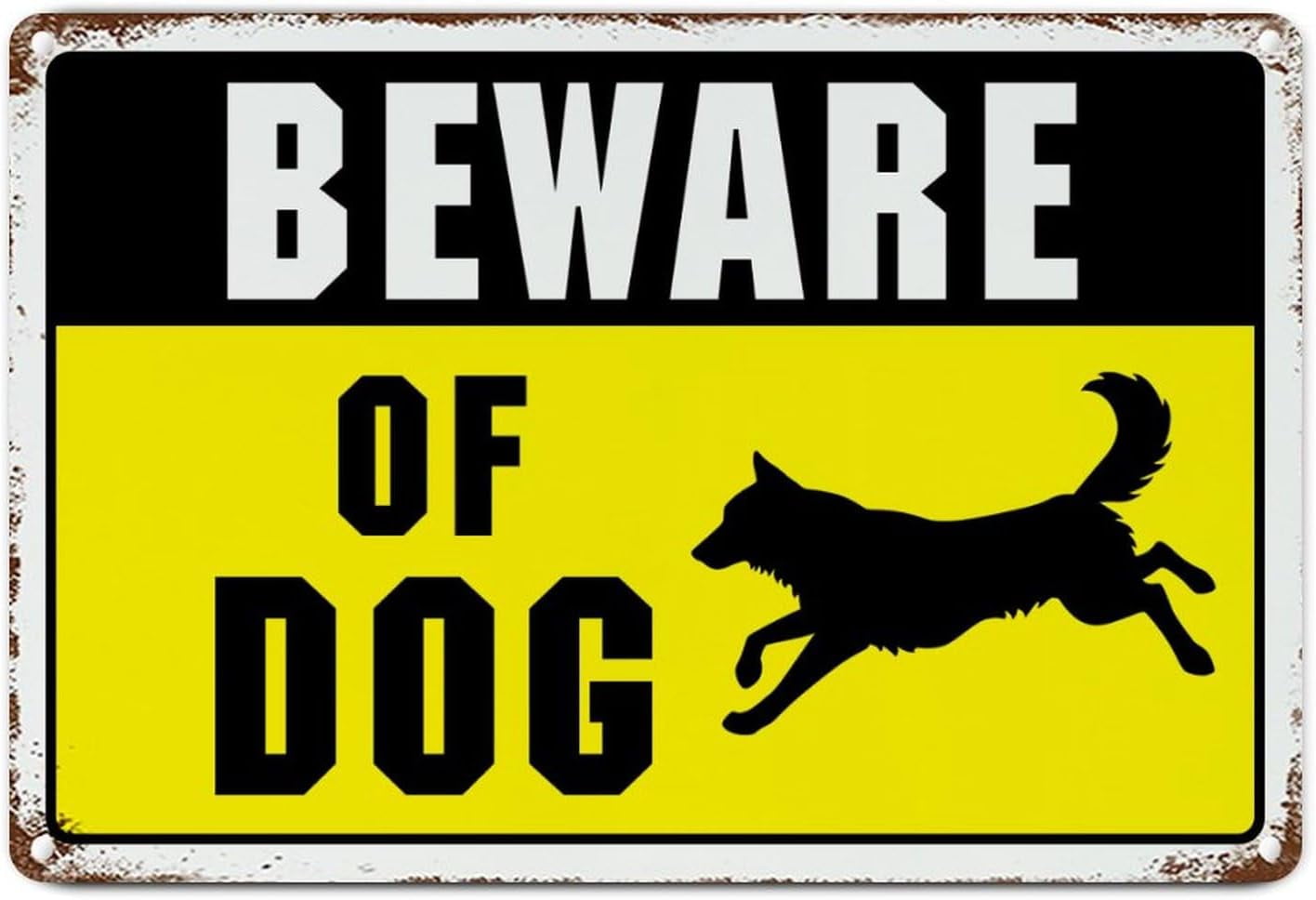 Farmhouse Street Warning Metal Tin Signs 8x12 Inch Beware of Dog ...