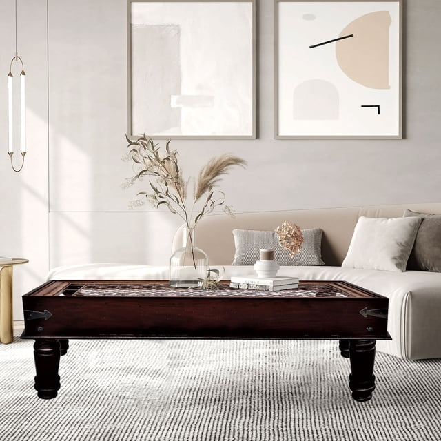 Farmhouse Style Antique Door Repurposed Coffee Table | Distressed Blue ...