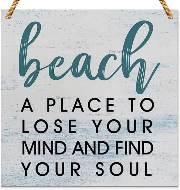 Farmhouse Style Beach Quotes Sign Wood Sign Decor Coastal Beach Saying ...