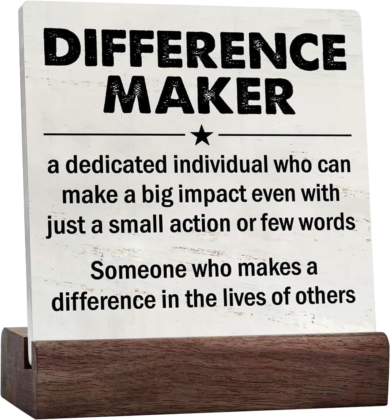 Farmhouse Style Difference Maker Definition Sign Wood Desk Sign Decor ...