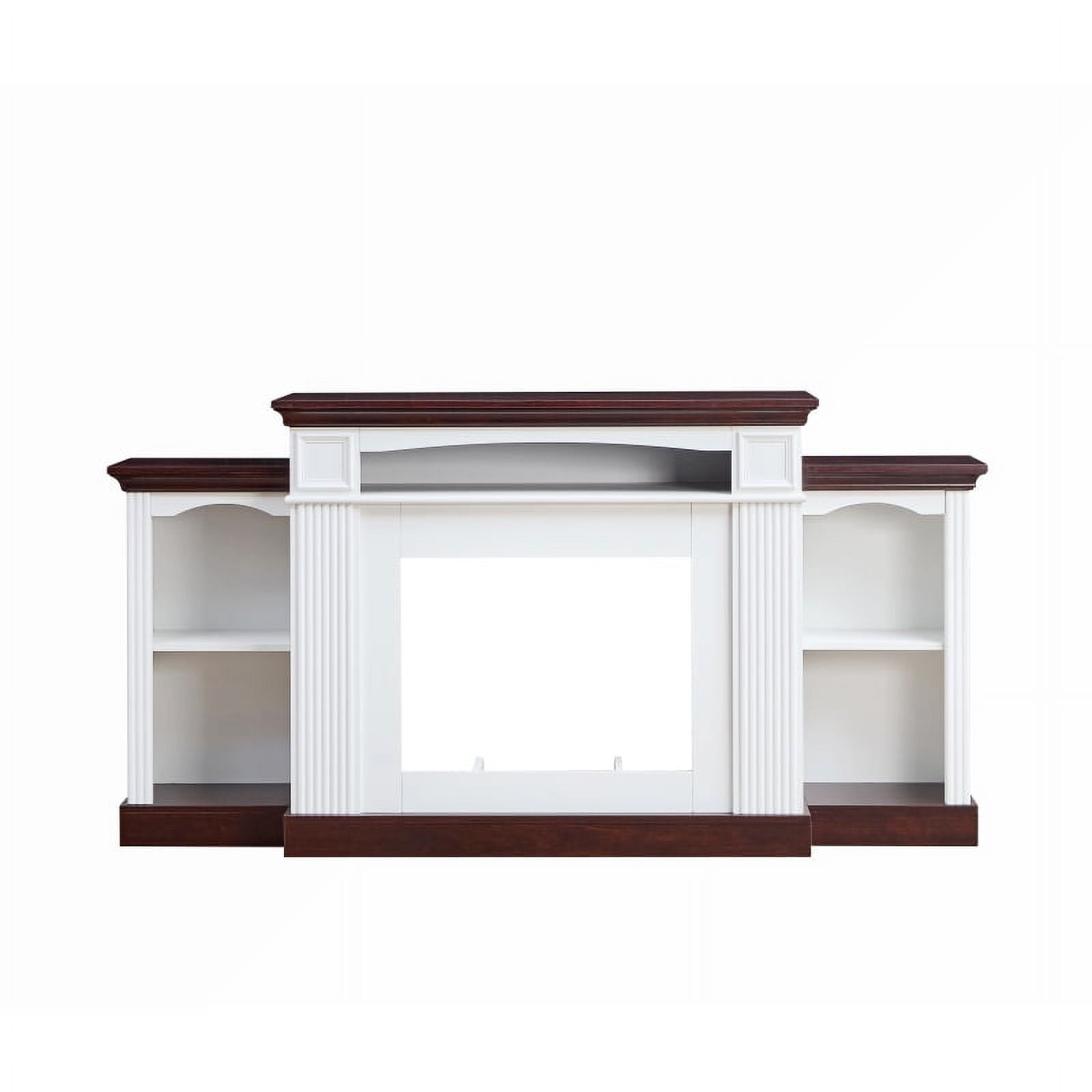 Farmhouse Style Fireplace TV Stand for 70-Inch TV, Electric Fireplace ...