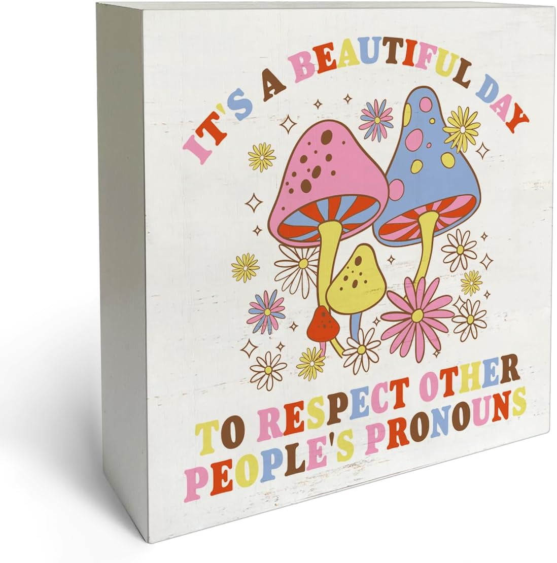 Farmhouse Style Lgbt Pride Box Sign Wood Desk Sign Decor A Beautiful ...