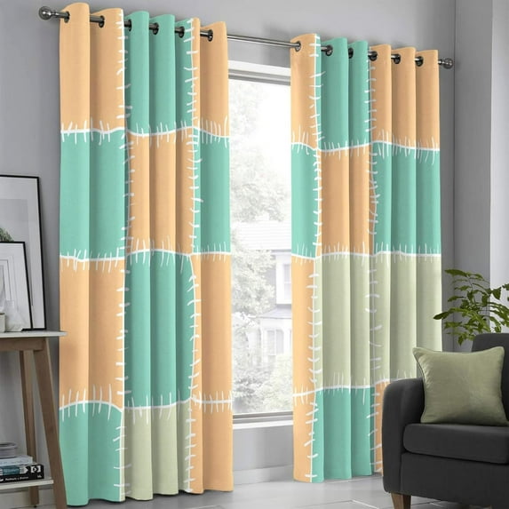 Farmhouse-Style Patchwork Blackout Curtains For Bedroom Living Room ...