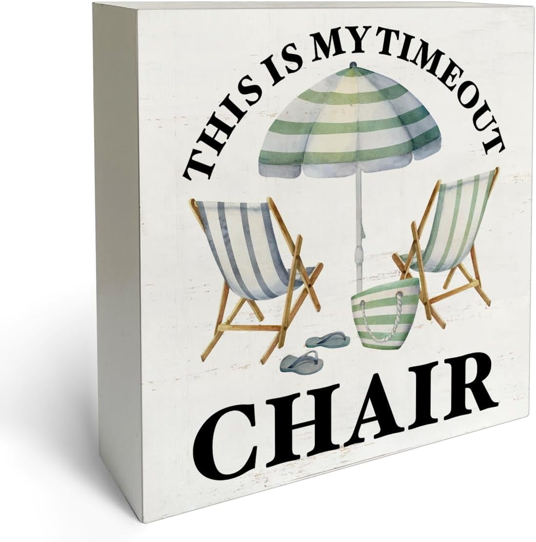 Farmhouse Style This Is My Timeout Chair Beach Box Sign Wood Desk Sign ...