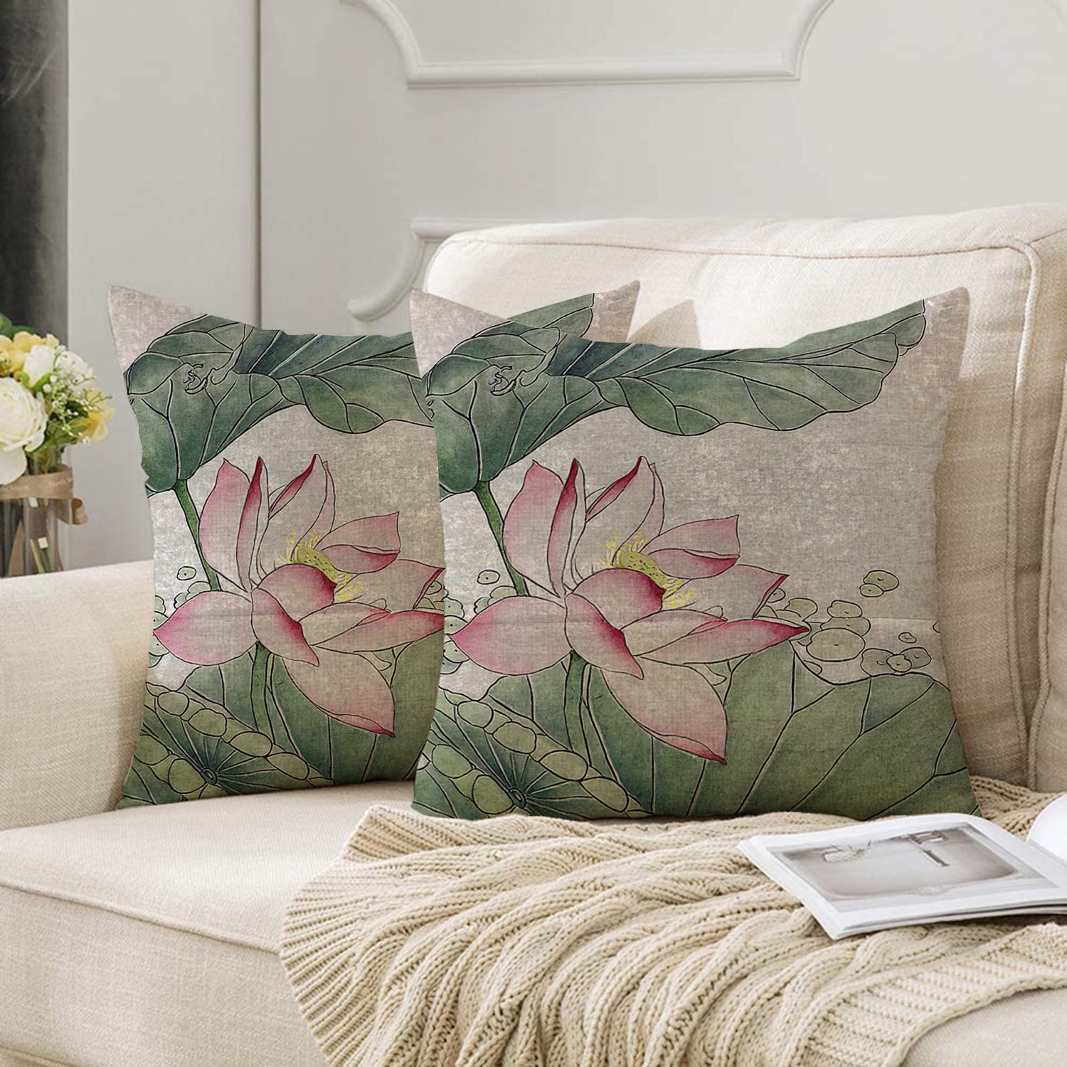 Farmhouse Style Throw Pillows Decorative Pillow Covers Vintage Pillow ...