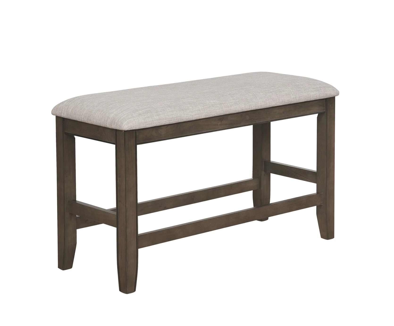Farmhouse Style Upholstered Counter Height Bench, Fabric Bar Bench with ...