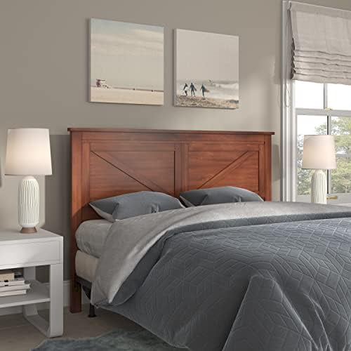 Farmhouse Style Wood Panel Headboard in Cherry - Queen Size - Walmart.com