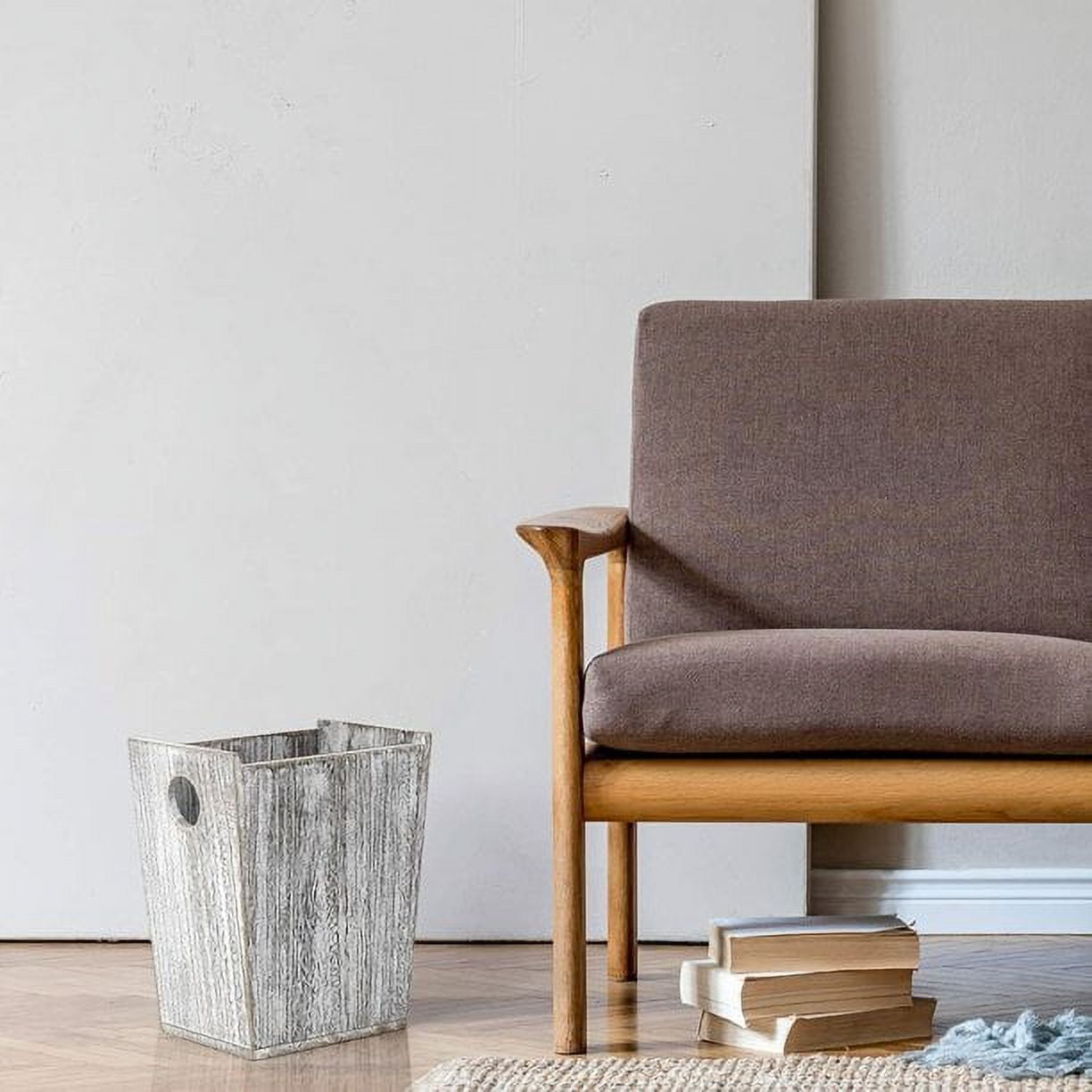 Farmhouse Style Wooden Trash Cans with Handles - Walmart.com