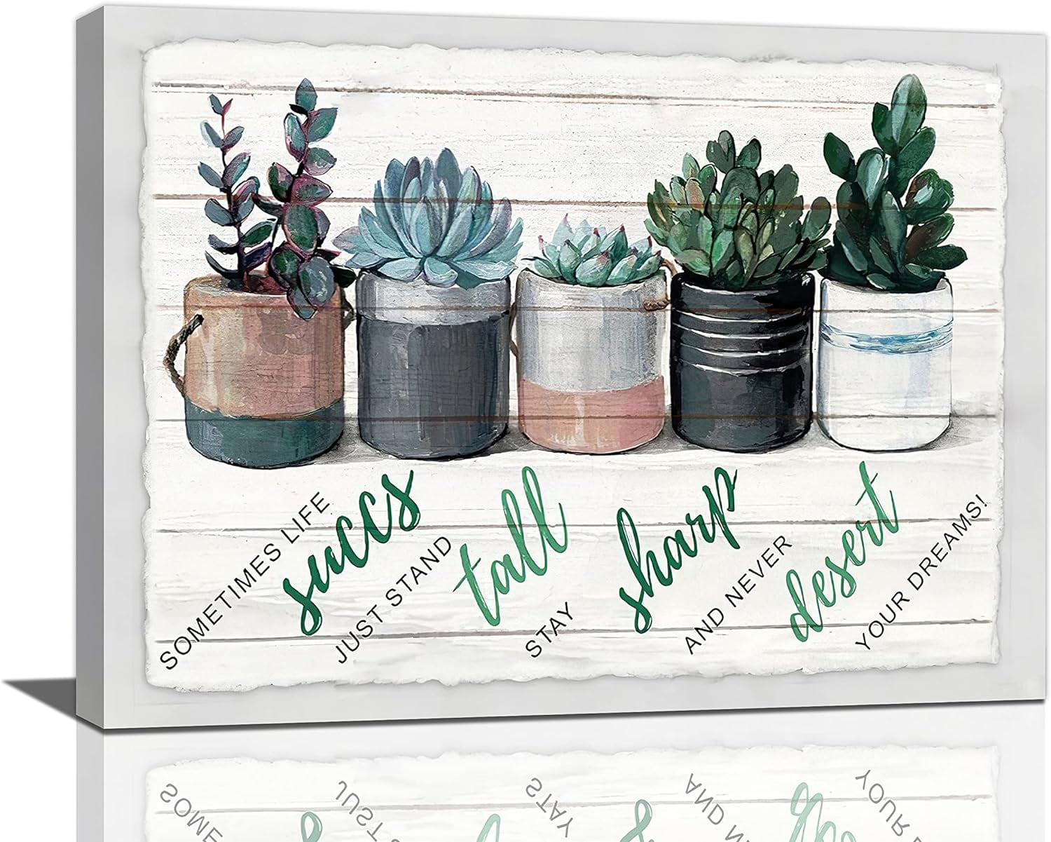 Farmhouse Succulents Bathroom Wall Art Country Flower Pictures Wall ...
