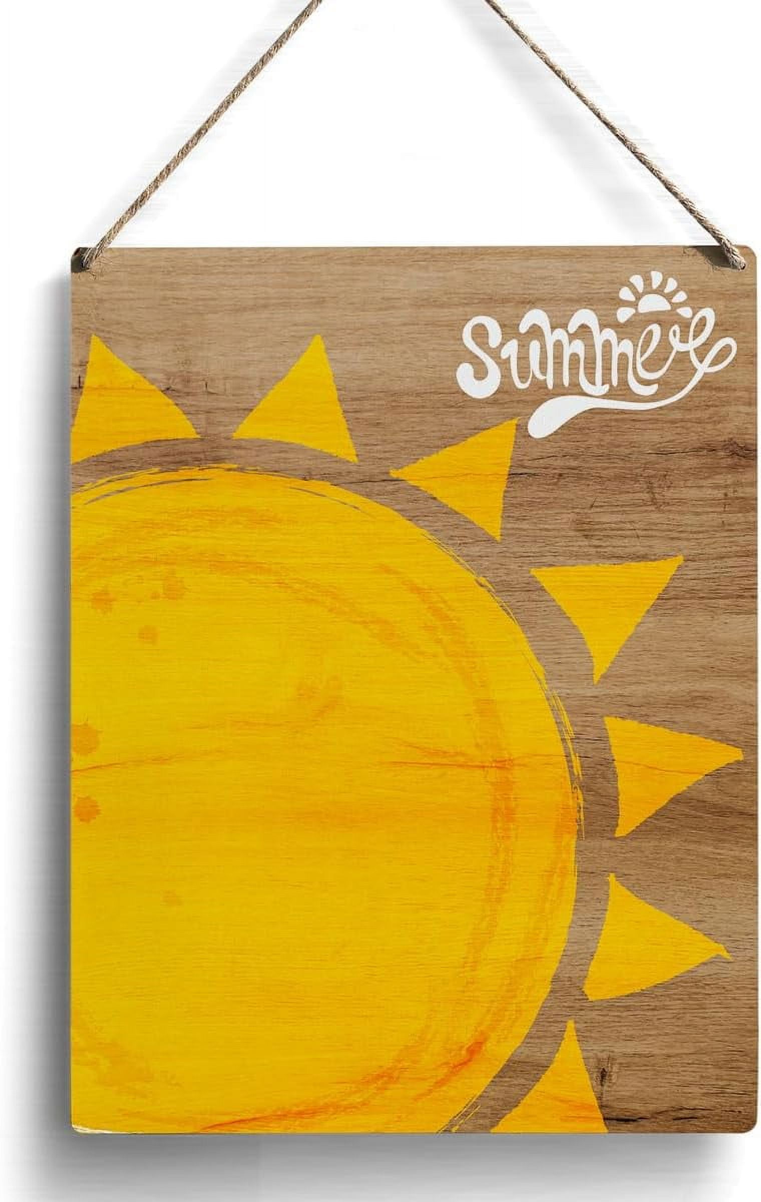 Farmhouse Sun Summer Wooden Sign Artwork, Summer Sunshine Wood Sign ...