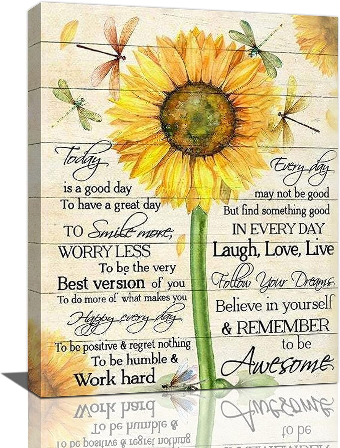 Farmhouse Sunflower Wall Art Rustic Hummingbird Pictures Wall Decor ...