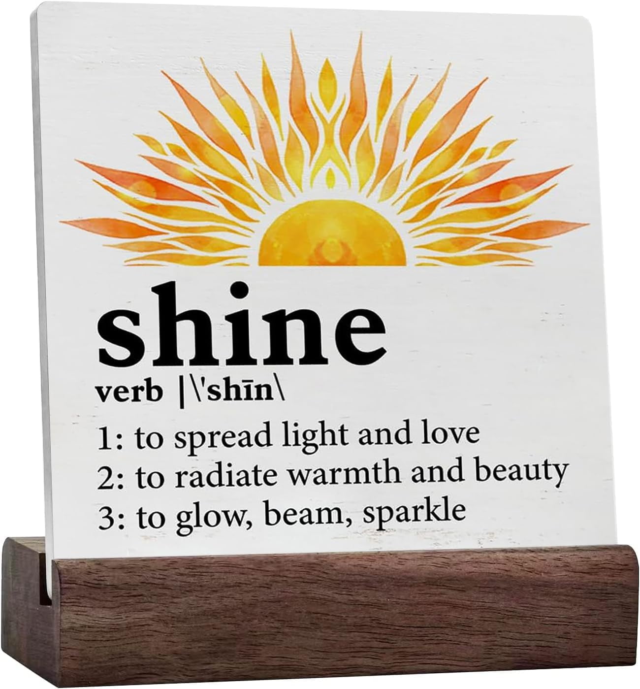 Farmhouse Sunshine Saying Ceramic Table Sign Art Desk Decor Sun Shine ...