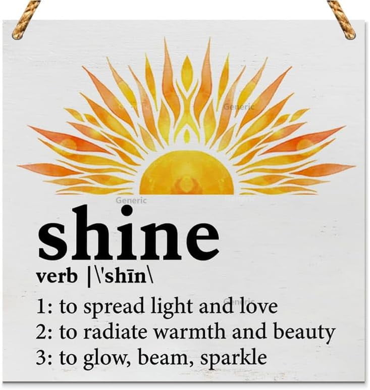 Farmhouse Sunshine Saying Wood Sign Art Decor Sun Shine Definition Wood ...
