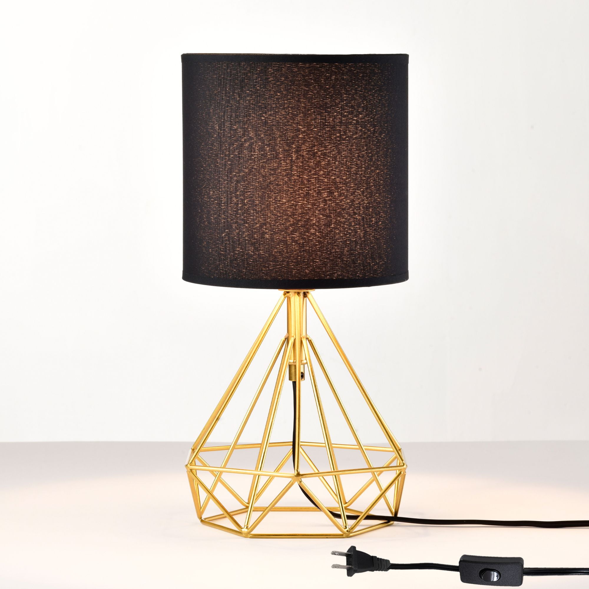 Gold Modern Table Lamp for Bedroom Small Bedside Lamp for Nightstand ...