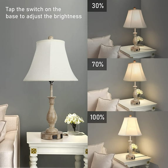 Farmhouse Table Lamp Touch Control 3-Way Dimmable Table Lamp, Modern ...