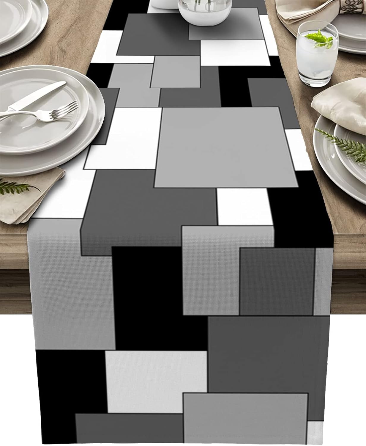 Farmhouse Table Runner Linen Burlap Table Runners 72 Inches Long ...