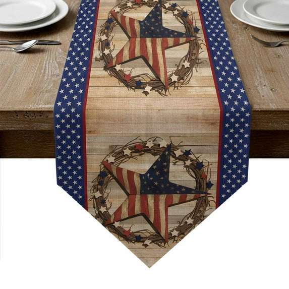 Farmhouse Table Runner Linen Burlap Table Runner 72 Inches Long Country ...