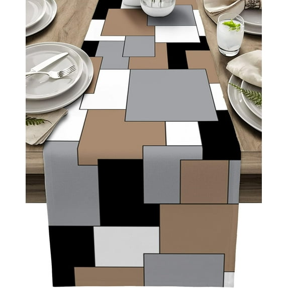 Farmhouse Table Runner Linen Burlap Table Runners 72 Inches Long ...