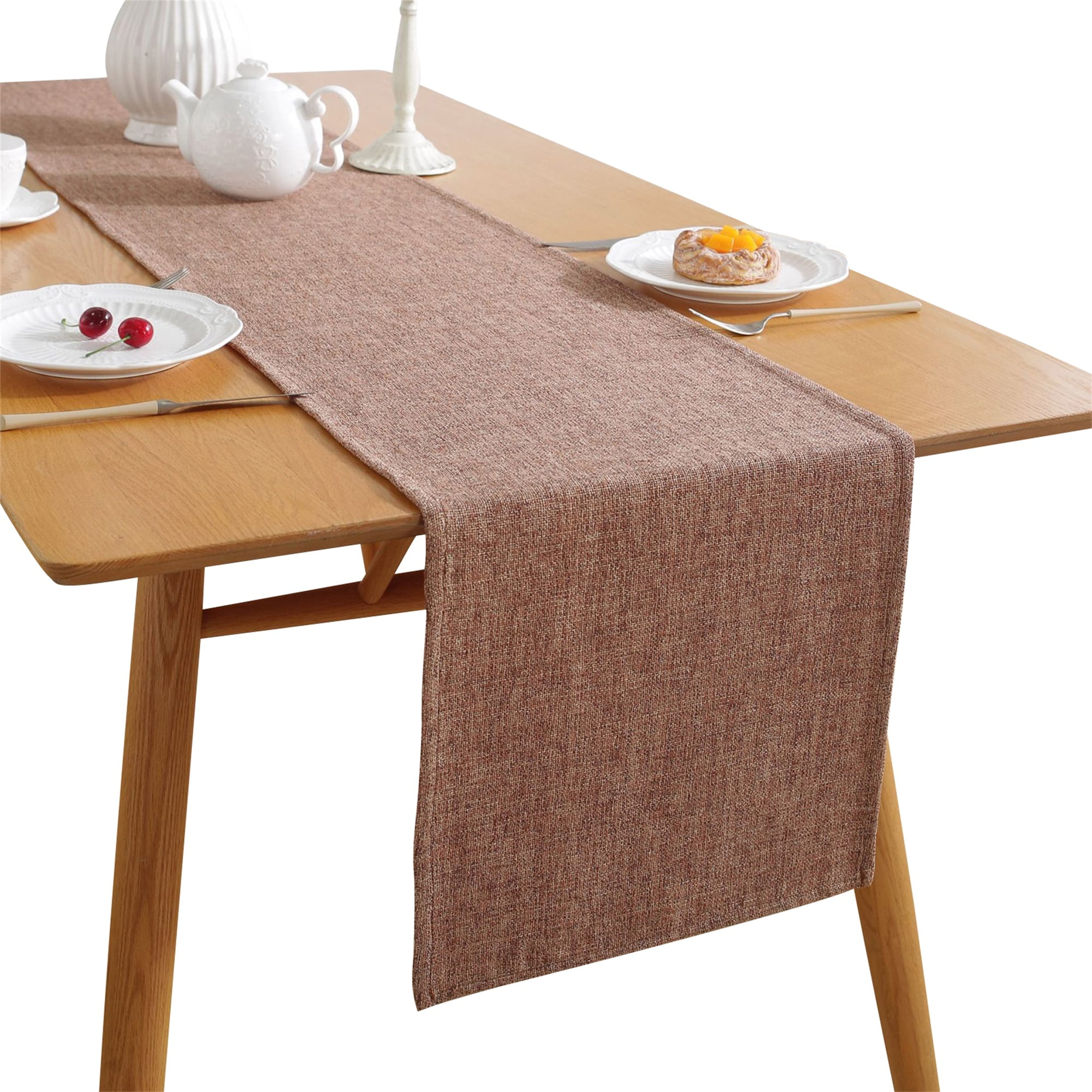 Farmhouse Table Runners, Small Short Sage Green Boho Spring Table ...