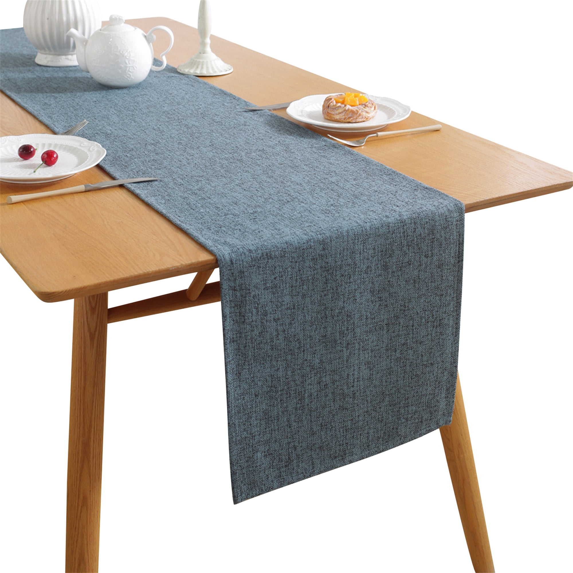 Farmhouse Table Runners, Small Short Sage Green Boho Spring Table ...