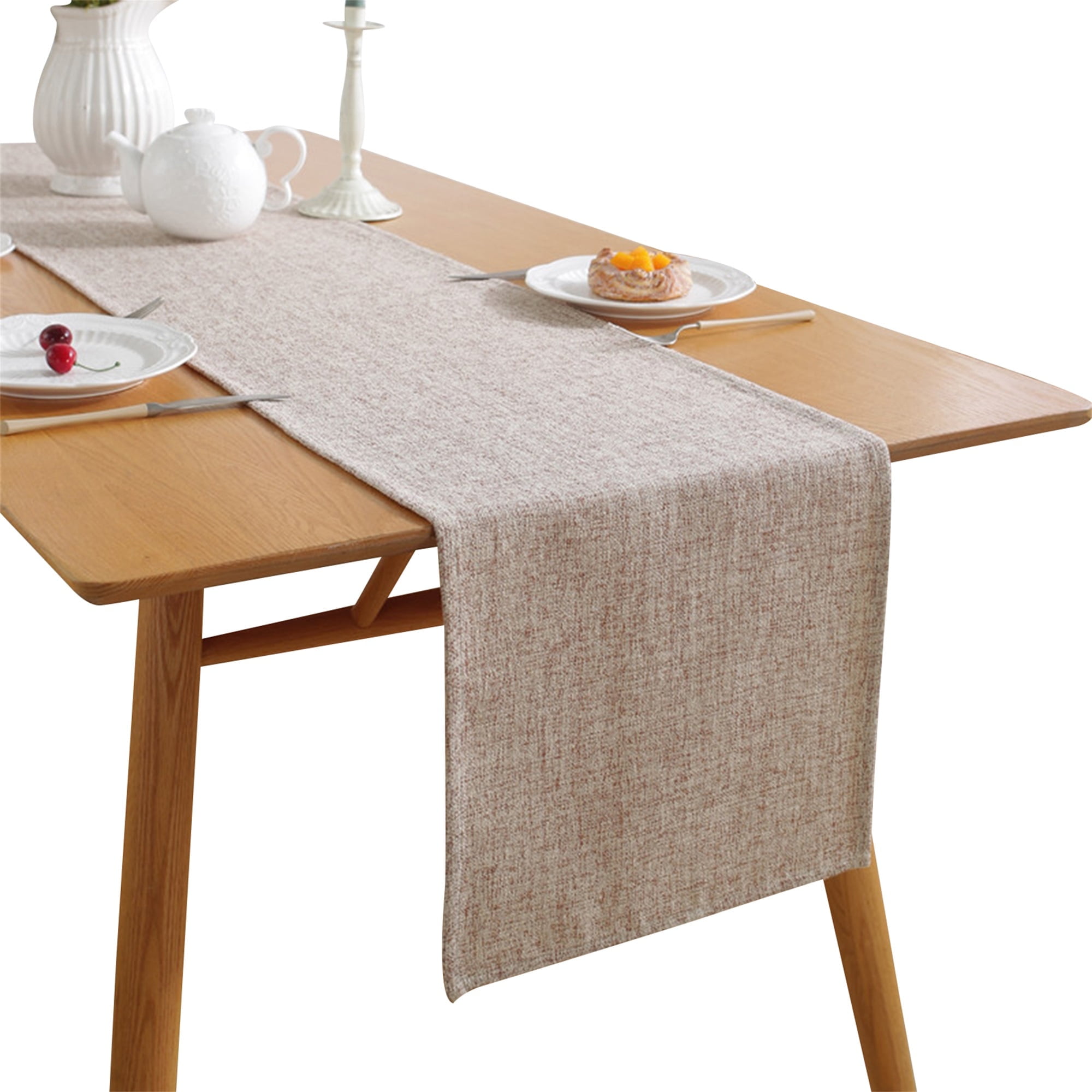 Farmhouse Table Runners, Small Short Sage Green Boho Spring Table ...