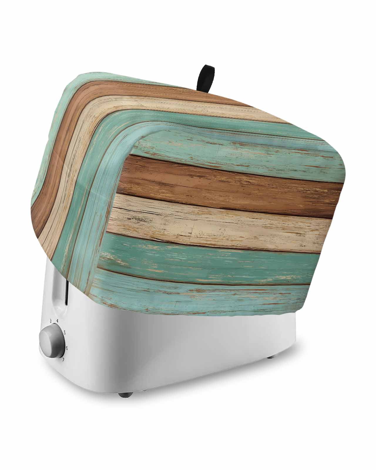 Farmhouse Teal Blue Brown Toaster Cover 4 Slice, Large Kitchen ...