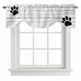 Farmhouse Tie Up Valance Curtains Cute Animal Claws White Retro ...