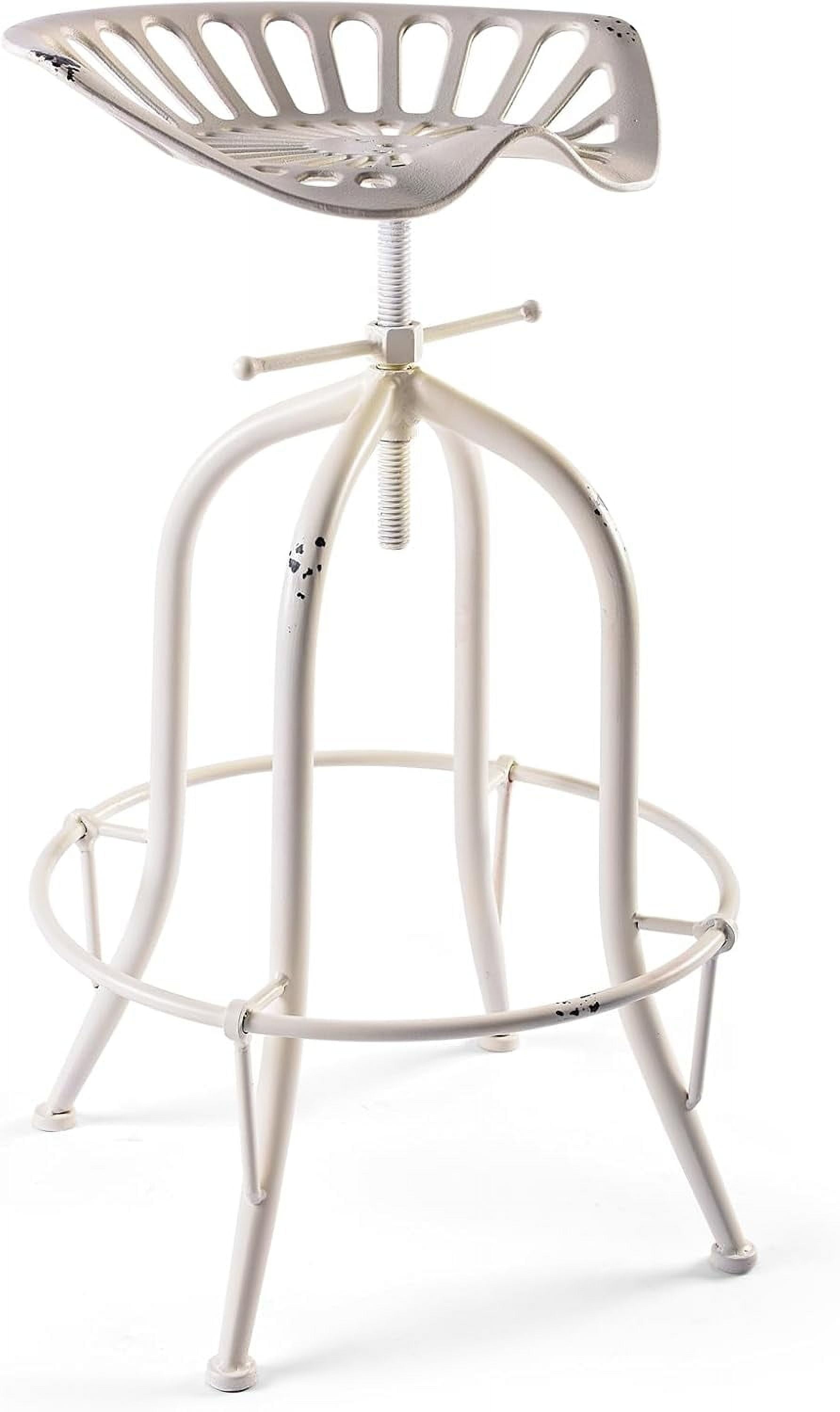 Farmhouse Tractor Seat Bar Stool 25-30.7inch Counter Bar Height Adjustable Rustic Breakfast ...