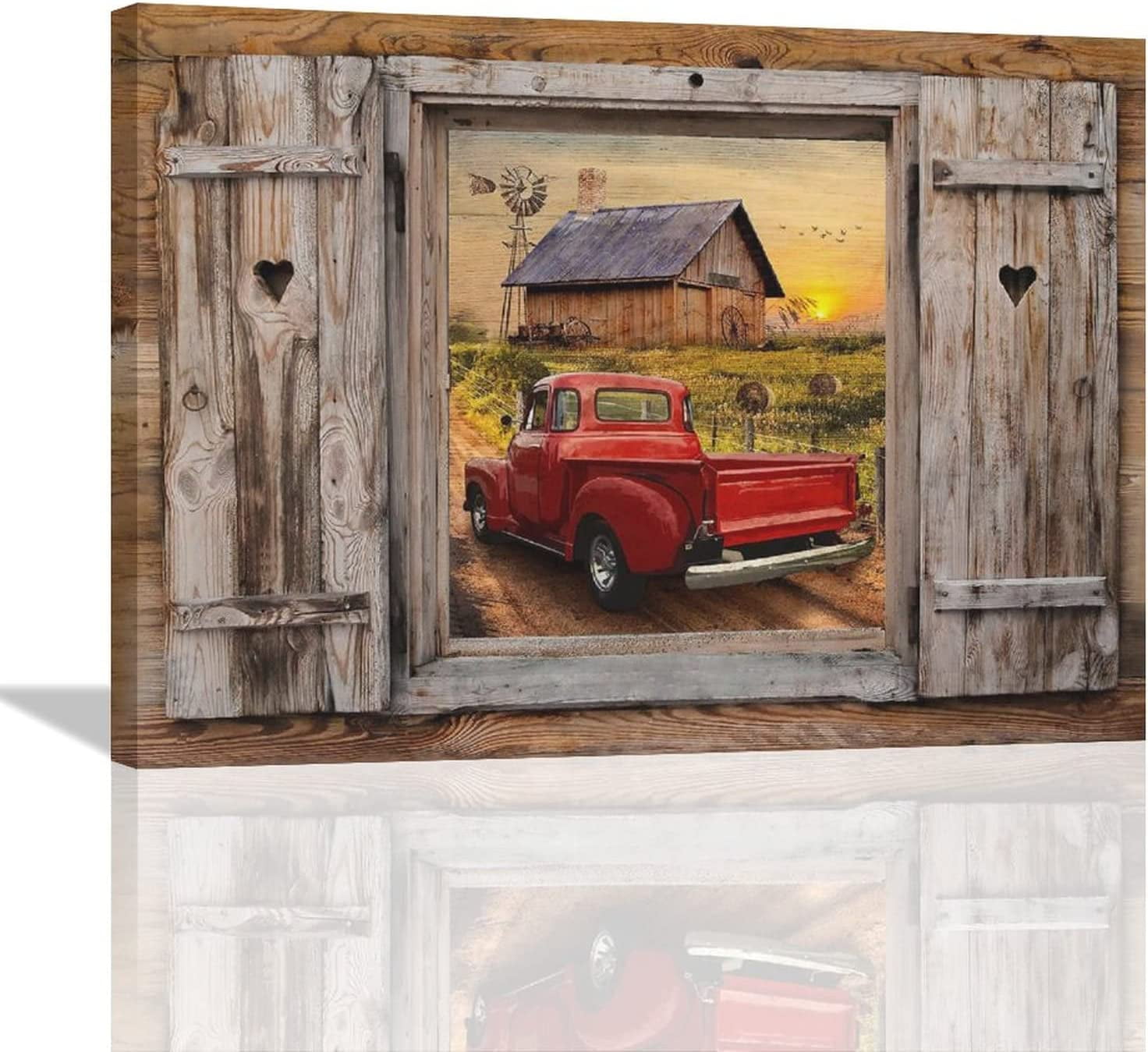 Farmhouse Truck Wall Art Farmhouse Wall Decor Rustic Old Barn Pictures ...