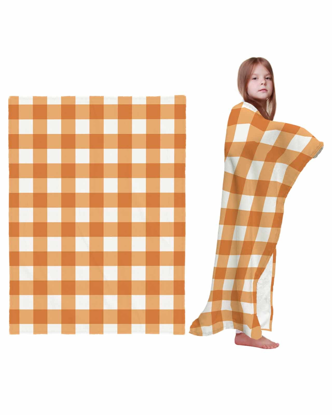 Farmhouse Vintage Baby Blankets for Girls/Boys, Gingham Checkered ...